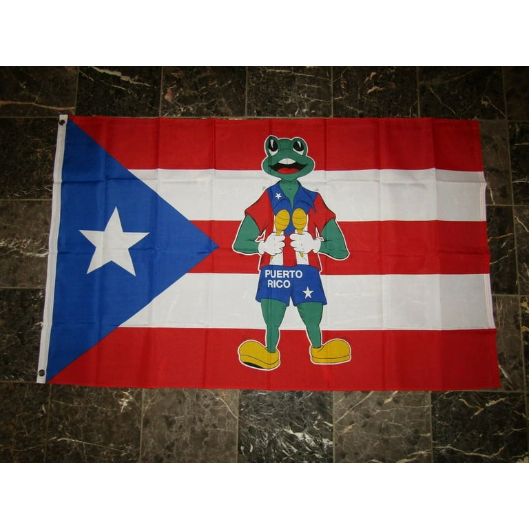 Puerto Rico Flag With Coqui
