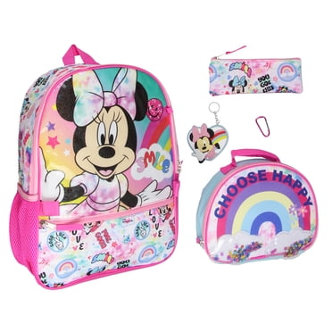 Minnie Mouse 5pc Kids School Backpack Bookbag Set with Water Bottle ...