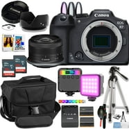 Canon EOS R7 Mirrorless Camera with 18-45mm Lens + 128 GB Memory + Hood ...