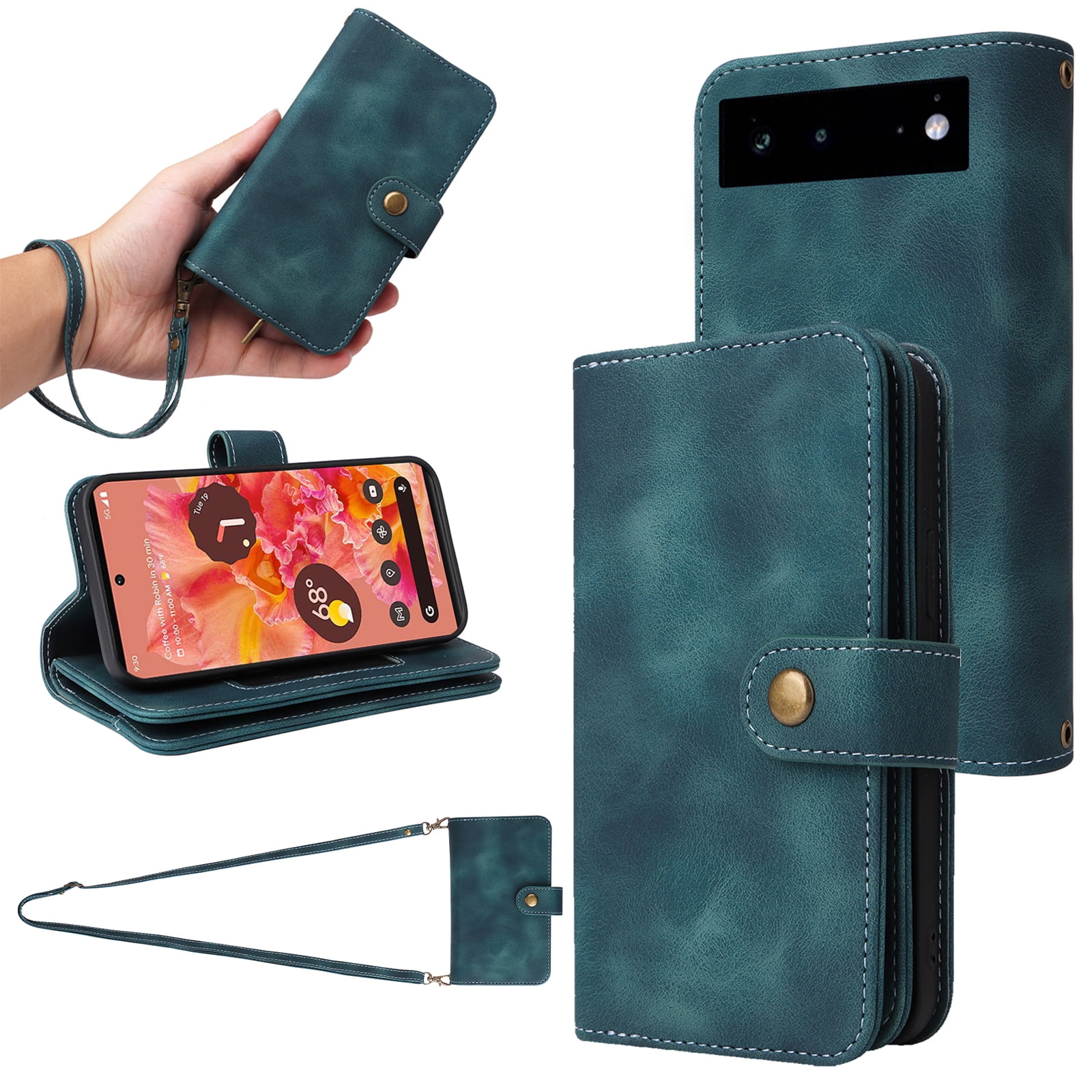 for Google Pixel 7 Wallet Case, [Card Slots] PU Leather ID Credit ...