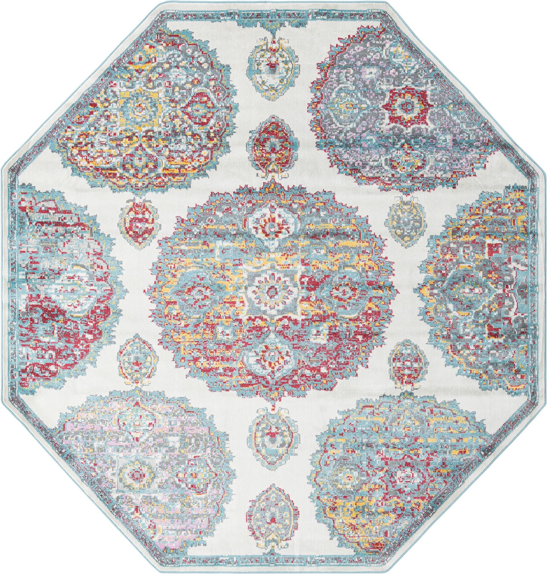 Rugs.com Paragon Collection Rug – 8 Ft Octagon Cream Medium-Pile Rug ...