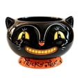 Black Cat Candy Bowl, 6" Halloween Cookie & Candy Jar, Pet Treat ...