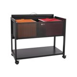 Safco Locking Top Mobile Tub File, 1-Shelf, 33-1/4 x 17 x 27, Black ...