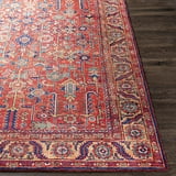 Livabliss Iris Vintage Border Area Rug,5' x 7'6",Red - Walmart.com