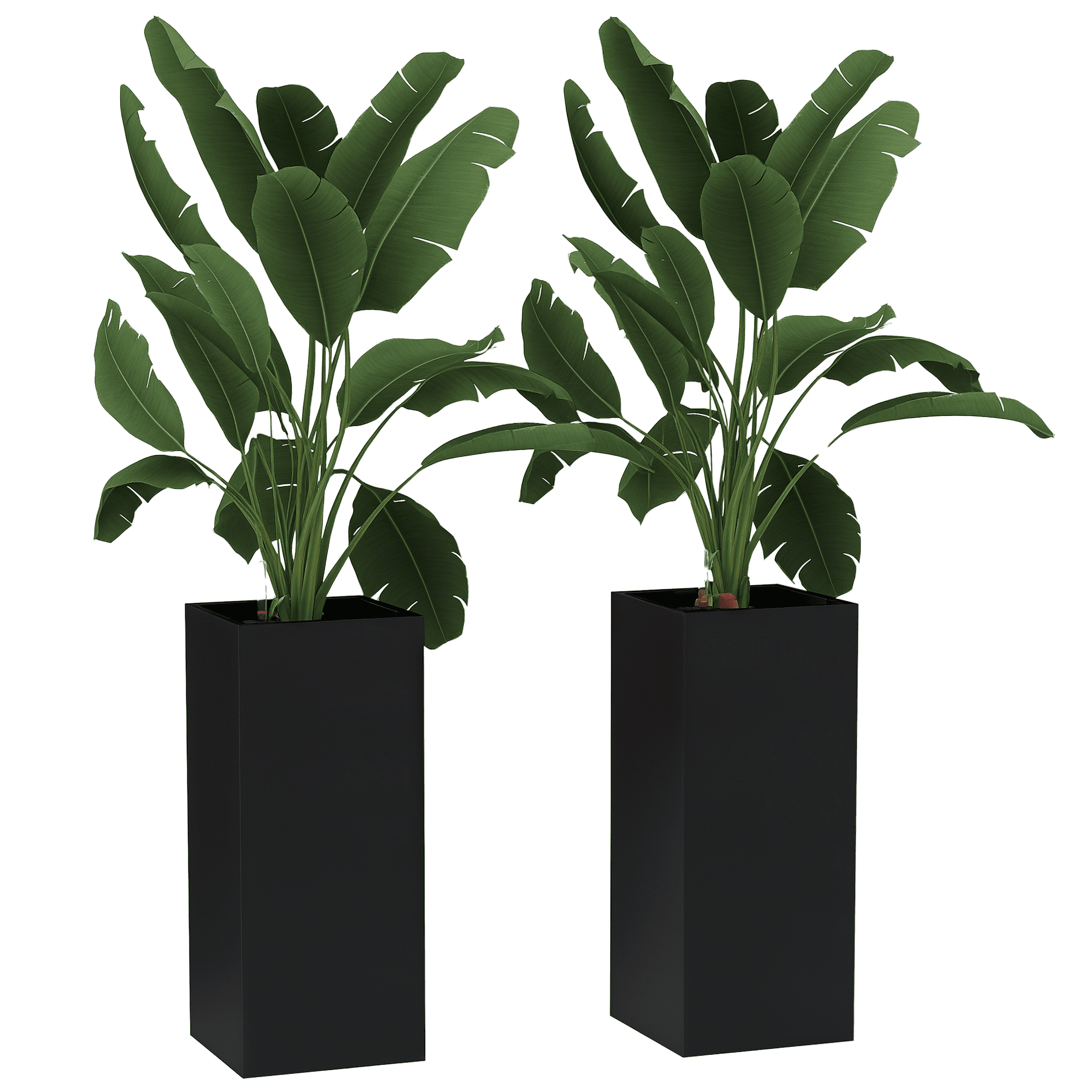 Click here for Outsunny 2 Pack Plastic Planter  26 Inch Outdoor P... prices