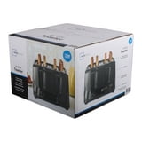 Mainstays 4-Slice Toaster Black with 6 Shade Settings, Removable Crumb ...