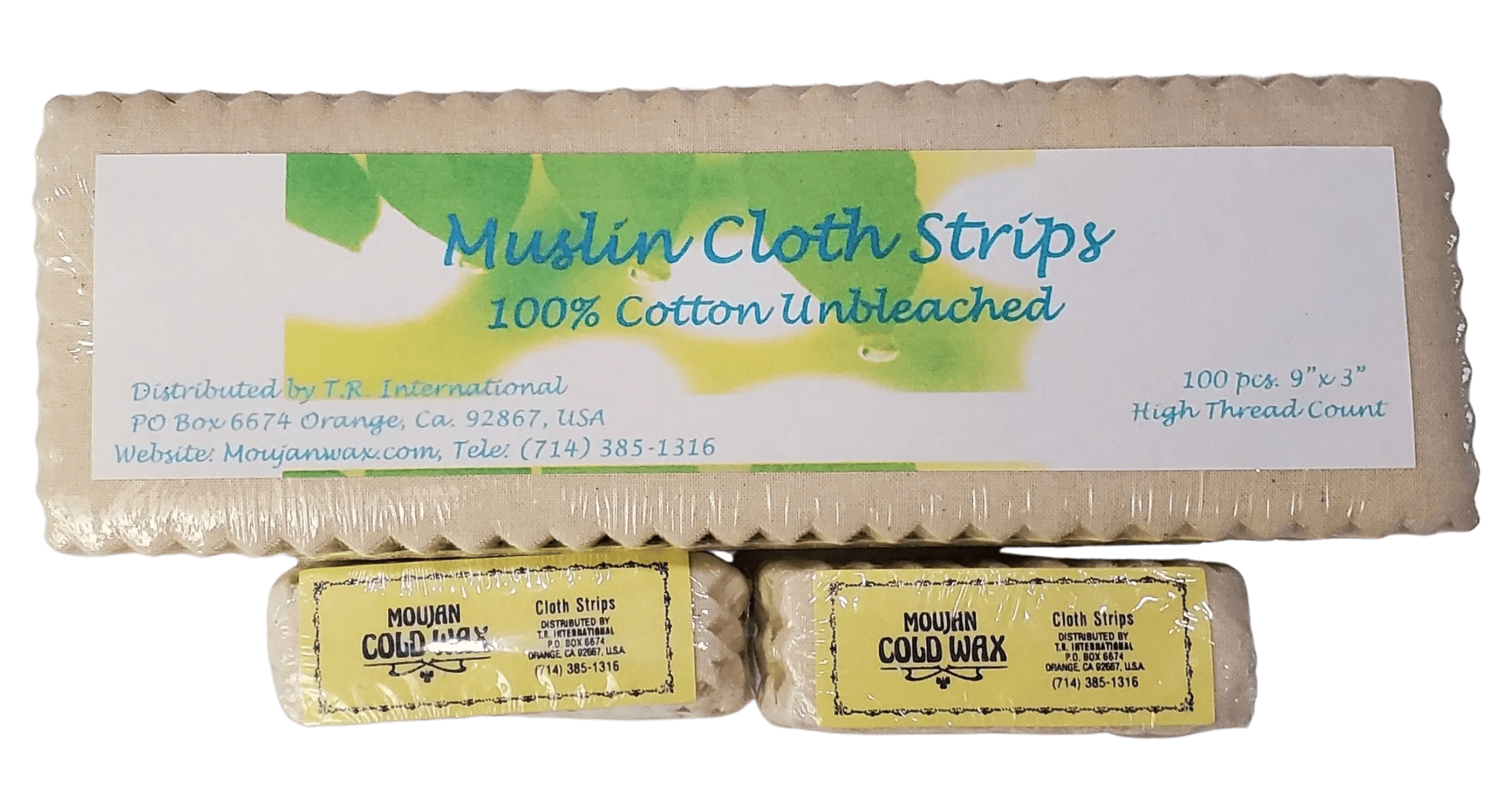 MOUJAN Epilating Strips COMBO Pack - 1 Pack of 100 Full Size (3" x 9 ...