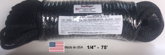 75' - 1/4" Ham Radio Antenna Support Rope - First Quality Polester Rope ...