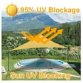 20' x 20' x 28.3' Triangle Sun Shade Sail Canopy UV Block Fabric ...