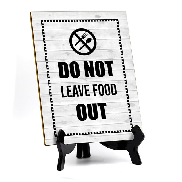 Signs ByLITA Do Not Leave Food Out Restaurant Table Sign with Acrylic ...