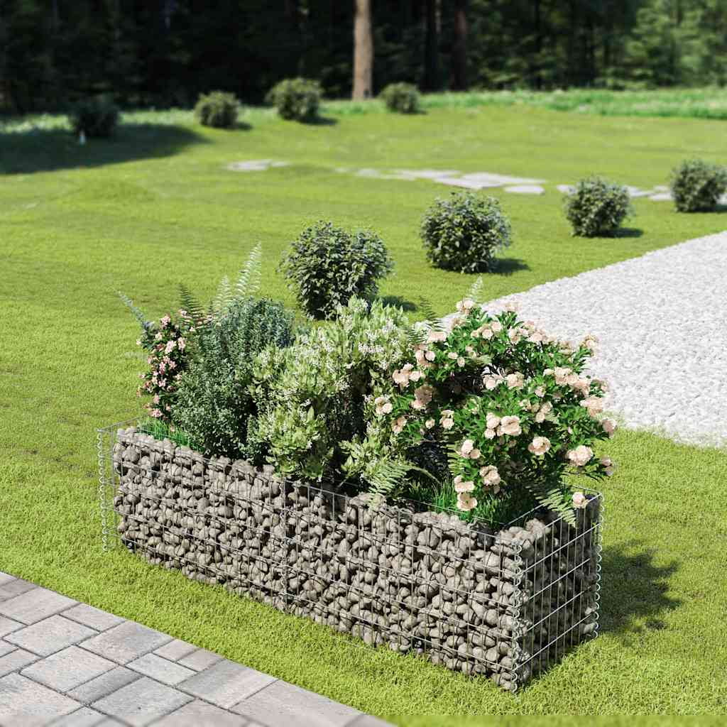 Click here for Vidaxl Gabion Raised Bed Galvanised Steel 180x50x5... prices