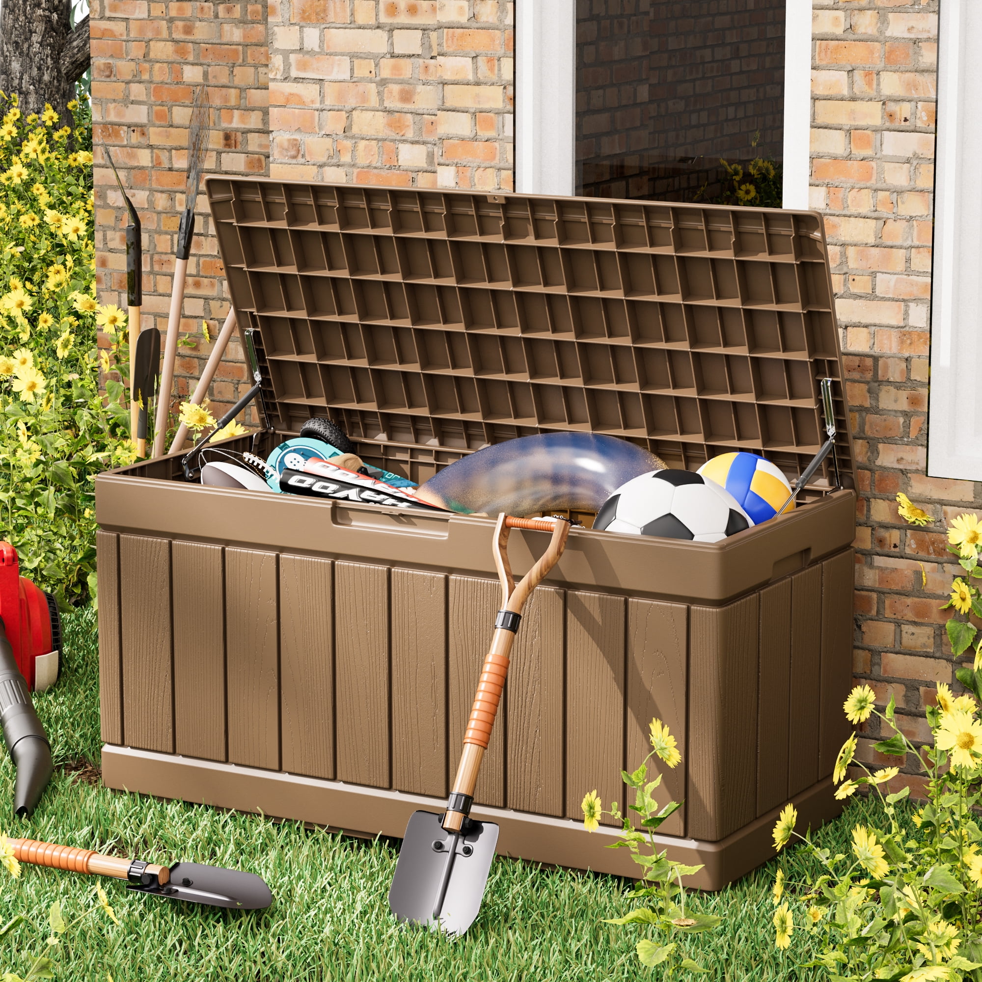 Click here for Homall 82 Gallon Outdoor Storage In Resin Deck Box... prices