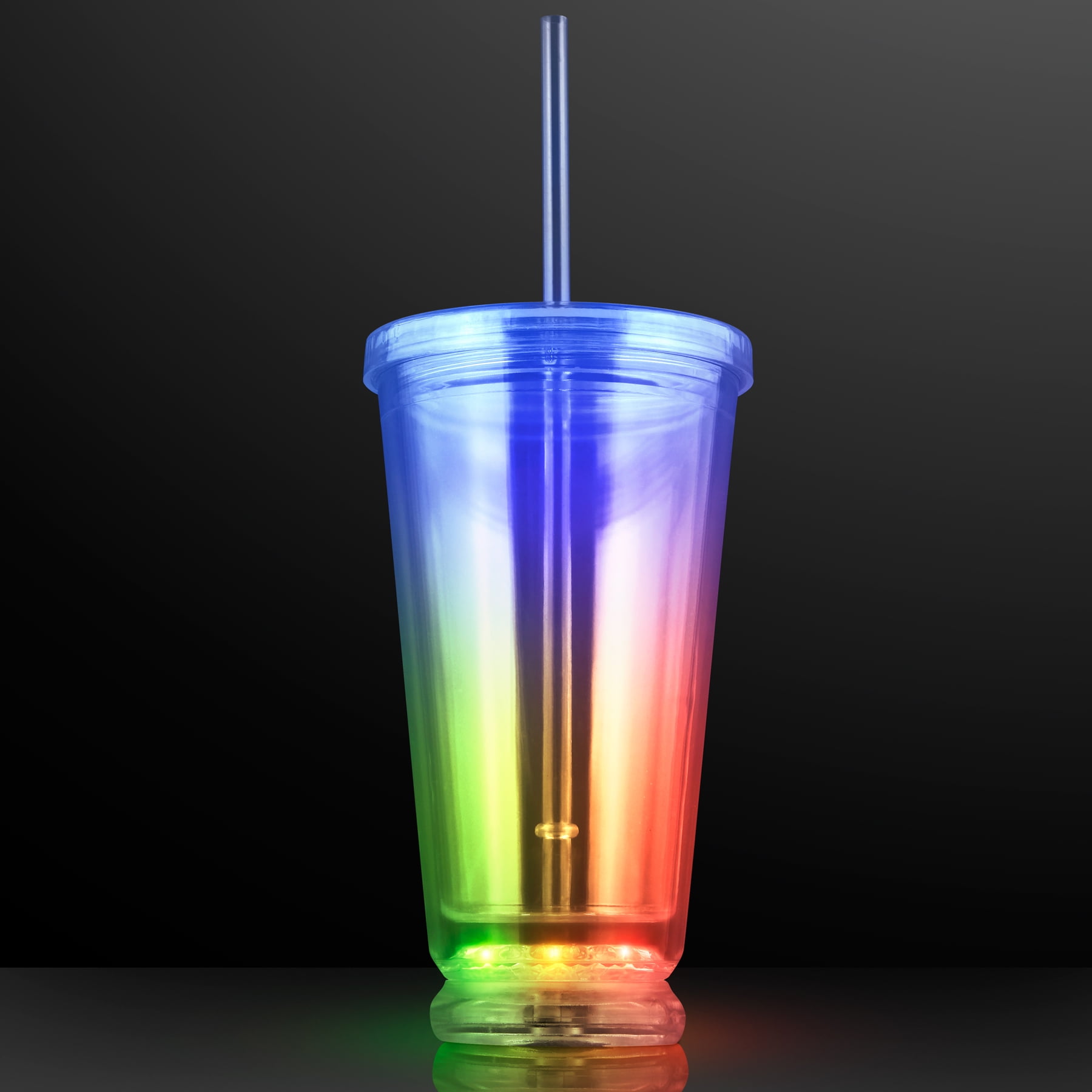 FlashingBlinkyLights Deluxe LED Double Wall Tumbler Cup - Walmart.com