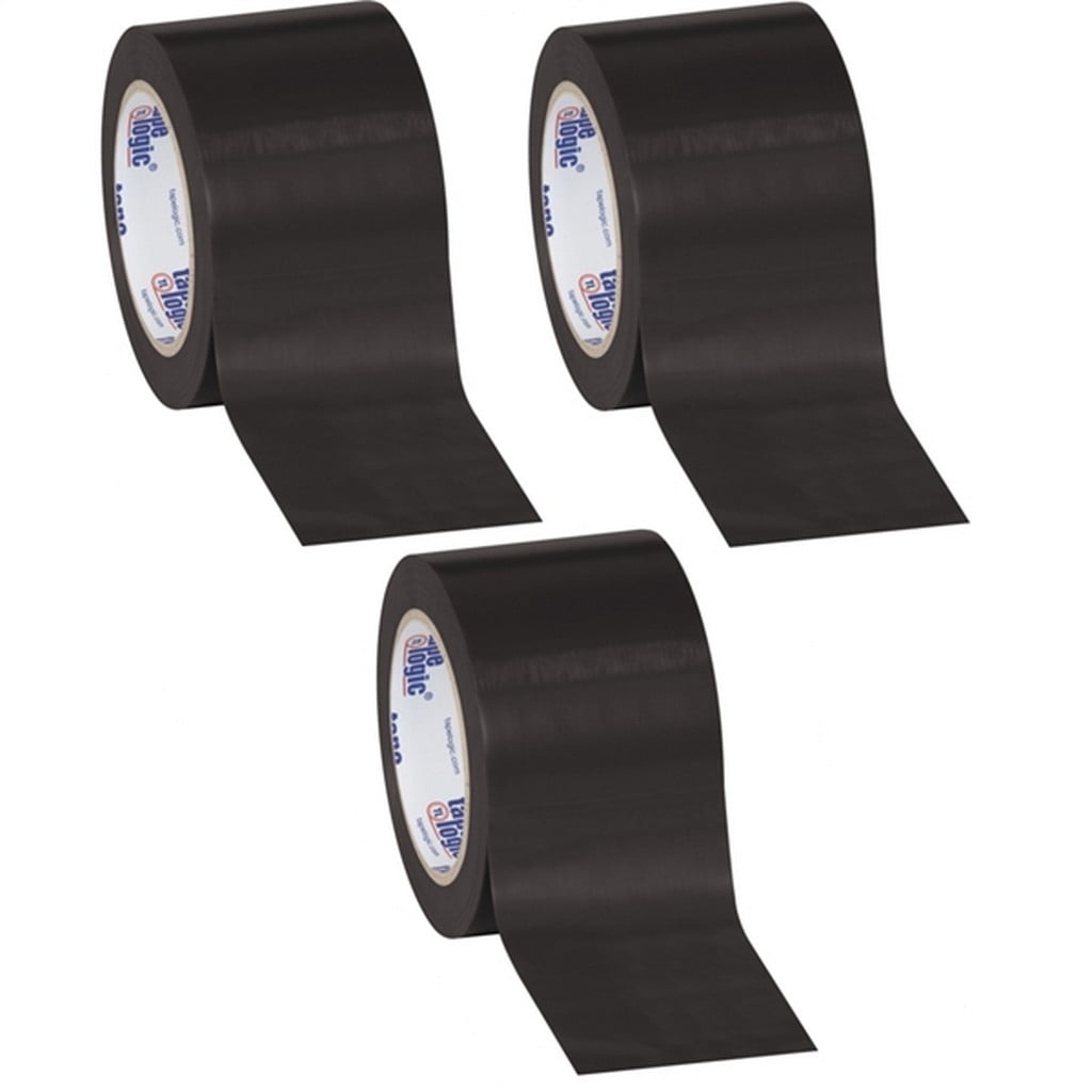 Tape Logic Black Solid Vinyl Safety Tape 3" x 36 Yard Roll (3 Pack ...