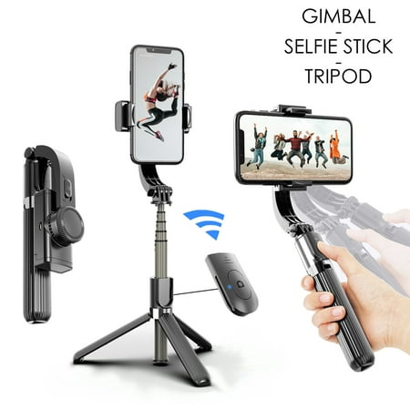 Gimbal Stabilizer for Phone, Tripod Selfie Stick Gimbal 3 in 1 ...