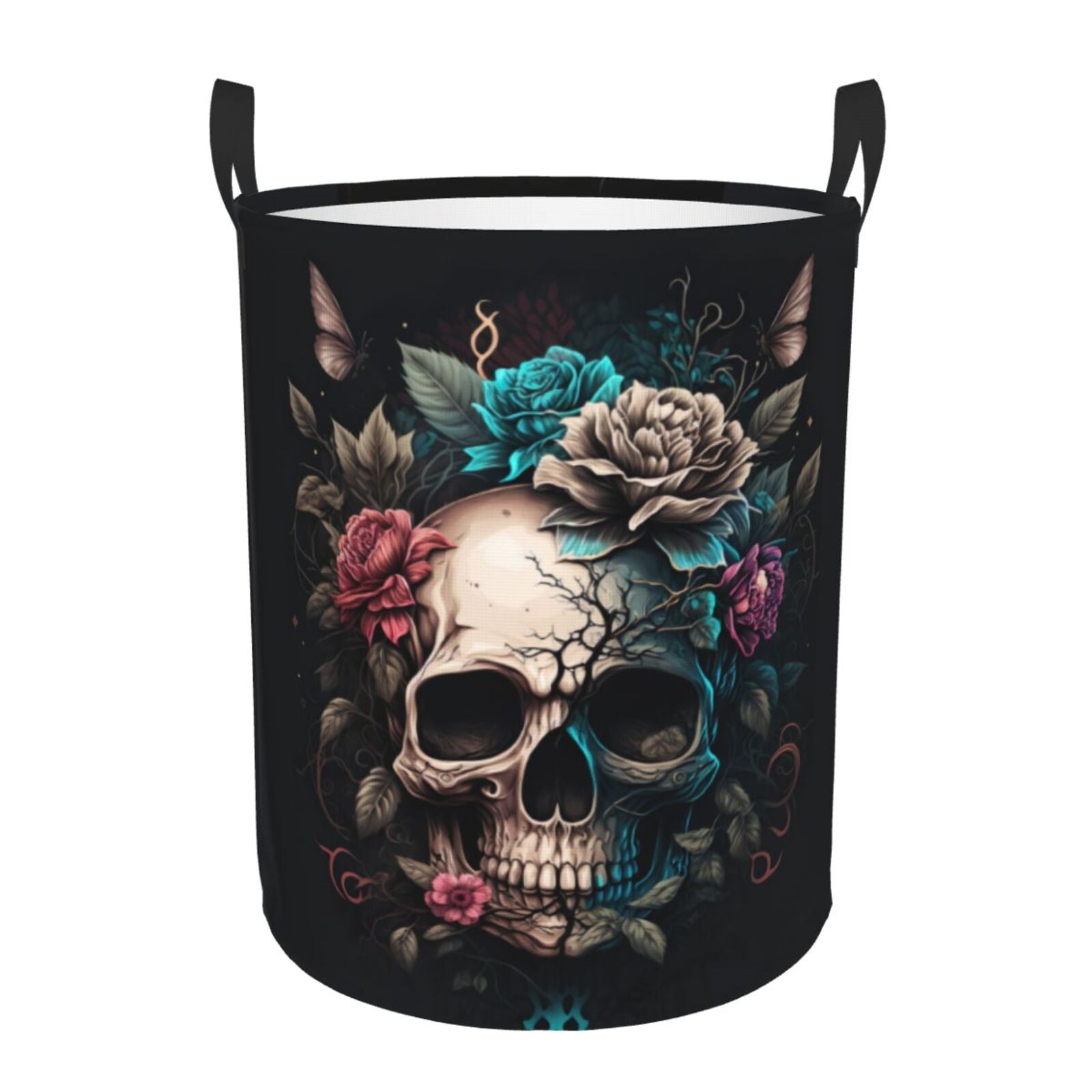 XMXT Collapsible Laundry Basket, Mysterious Skeleton Ghost Print ...