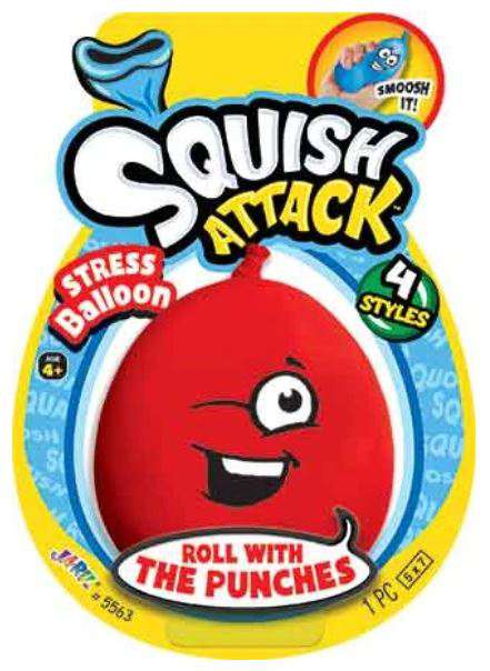 Squish Attack Stress Balloon Roll with the Punches Red Squeeze Toy ...