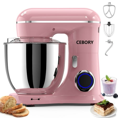CEBORY 3-IN-1 Stand Mixer 6 QT Tilt-Head 10-Speed Food Mixer Kitchen ...