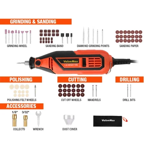 Milwaukee M12 Rotary Tool, 12V Cordless Lithium-Ion, 5000-32000 RPM ...