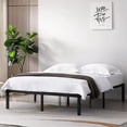 Tatago Strong 16 inch High Base Metal Bed Frame, Queen size with Ample ...