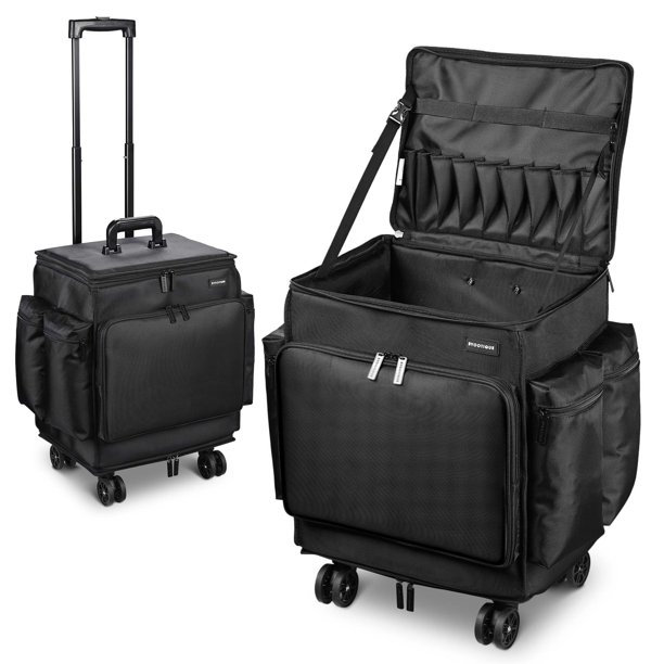 Byootique Portable Barber Station Rolling Hair Stylist Train Case ...