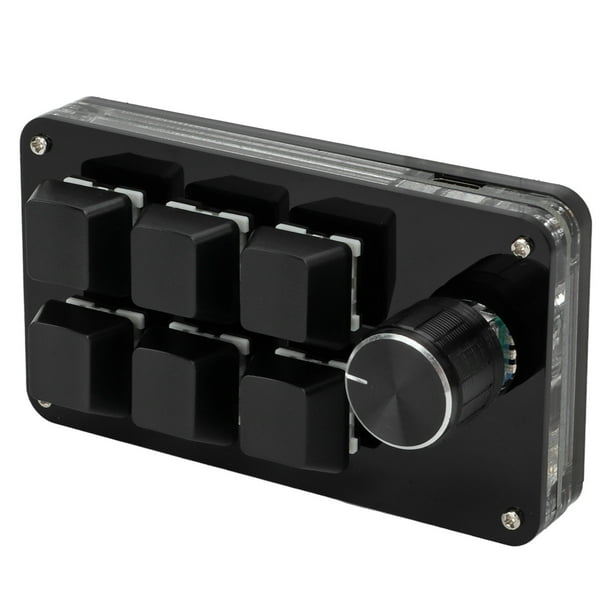 One Handed Mechanical Keyboard Multifunction 6 Key Mini Gaming Keypad Shortcut Programmable ...