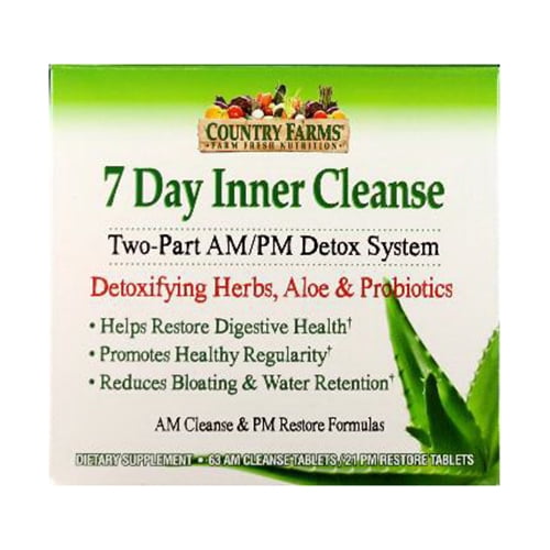 Country Farms 7 Day Inner Cleanse, Digestive - 63 Am Cleanse/21 Pm ...