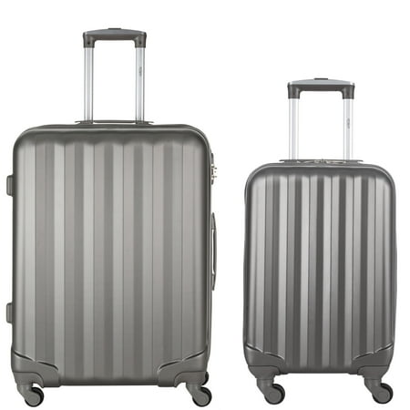 Ultra lightweight 4 wheel hard case suitcases hand luggage and hold ...