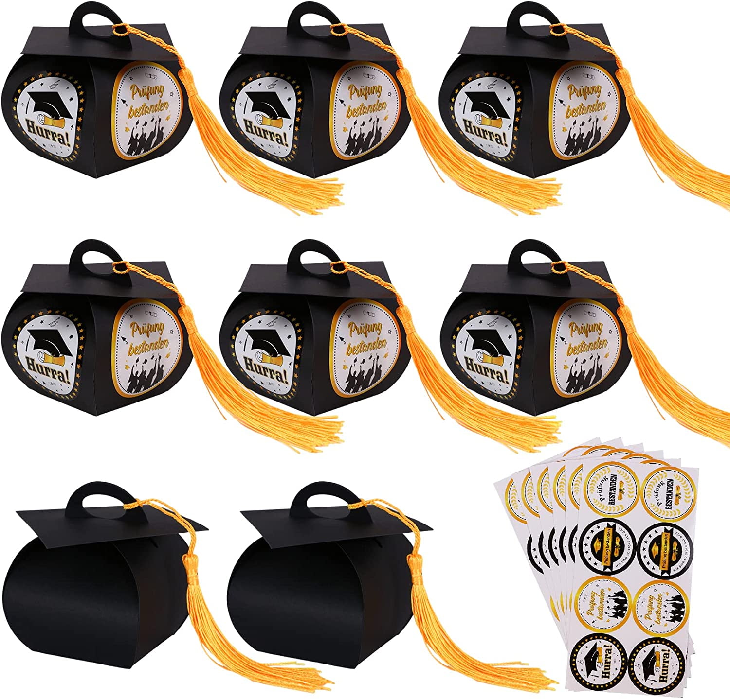 24pcs Exam Pass Decorations, Graduation Candy Boxes, Cap Gift Boxes ...