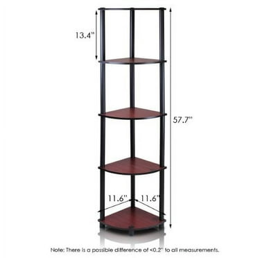 Turn-N-Tube 5 Tier Corner Rack, Multipurpose Shelving, Dark Brown ...
