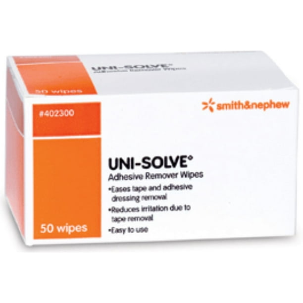 Smith & Nephew Uni Solve Uni-Solve Adhesive Remover Wipes, 50 Each ...