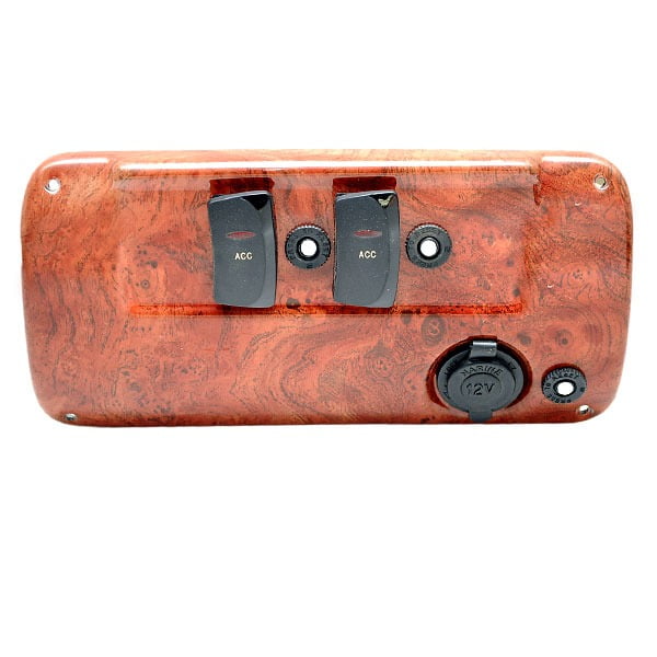 Premier Woodgrain Plastic Marine Boat Accessory Switch Panel w/ 12V ...