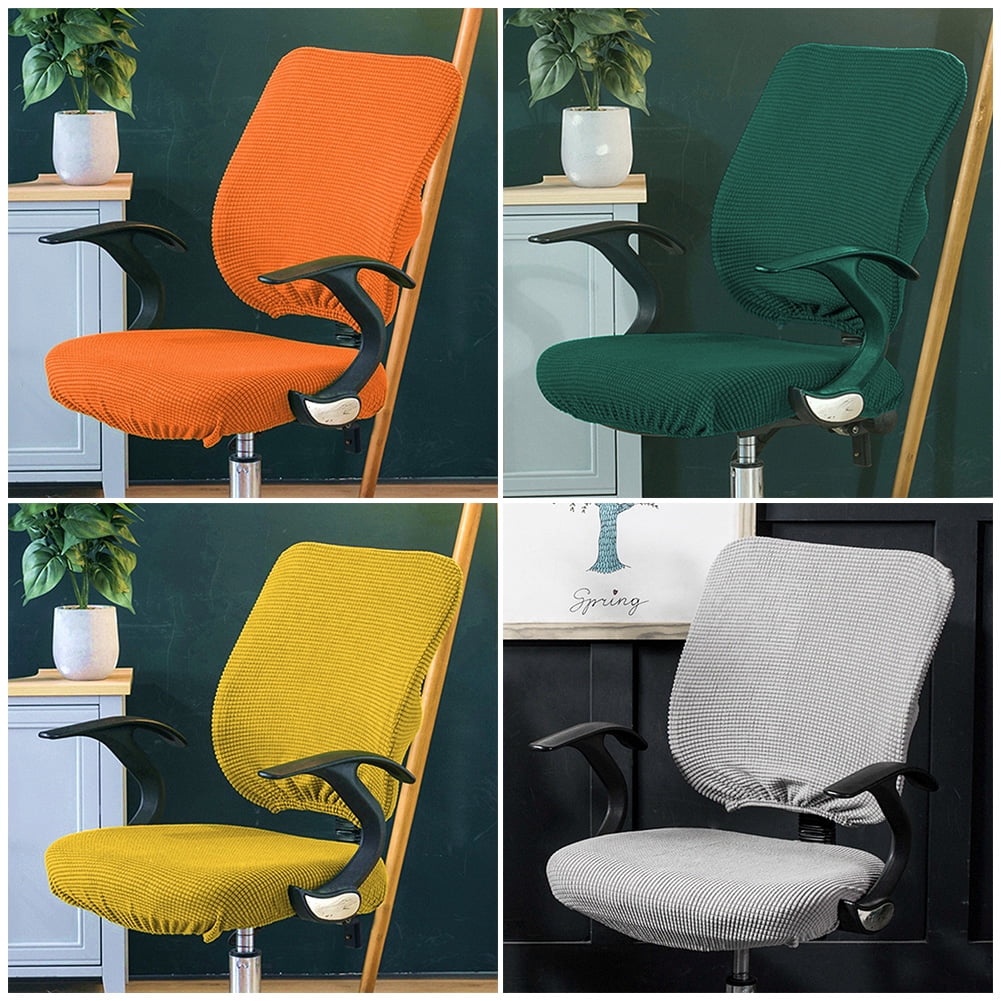 Split Computer Office Chair Cover Stretch Desk Rotating Seat Slipcover ...