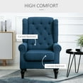 HOMCOM Living Room Button-Tufted Accent Chair with Wingback and ...