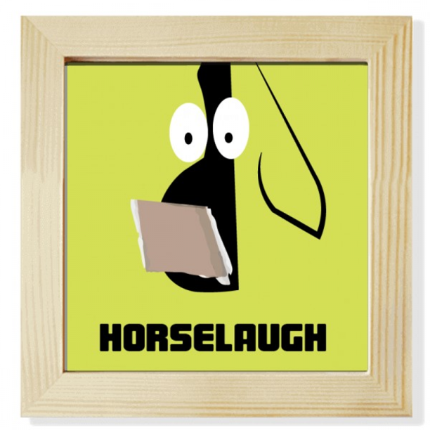 Green Horse Horselaugh Wide Mouth Square Picture Frame Wall Tabletop ...