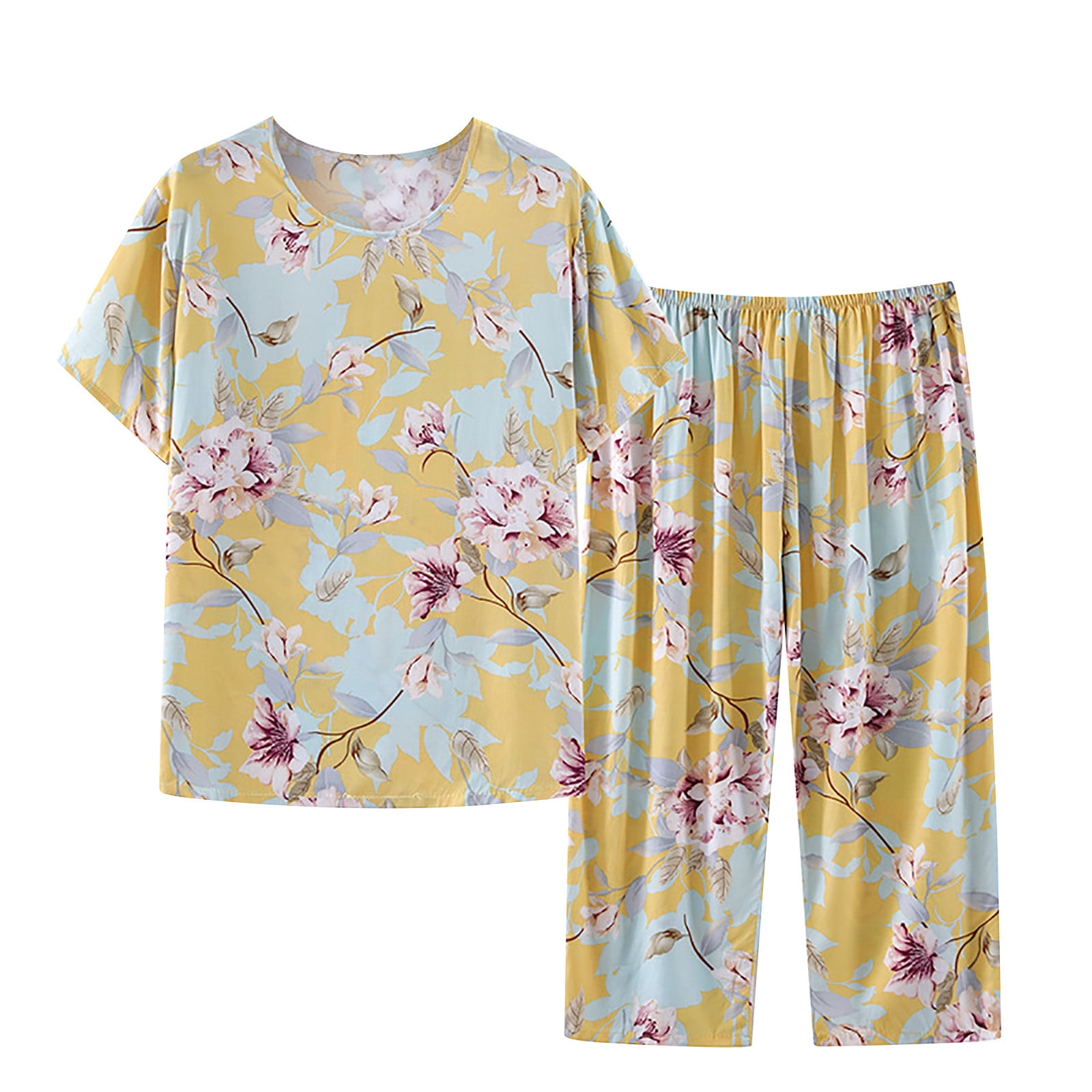 Click here for Penkiiy Womens Capri Pajama Sets Sleepwear Top Wit... prices