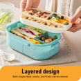 Toytexx 3-Layer Leak-Proof Bento Lunch Box, Stackable Food Container ...