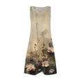 Bohemian Beach Dress Sleeveless Floral Print Casual Summer Outfit for ...