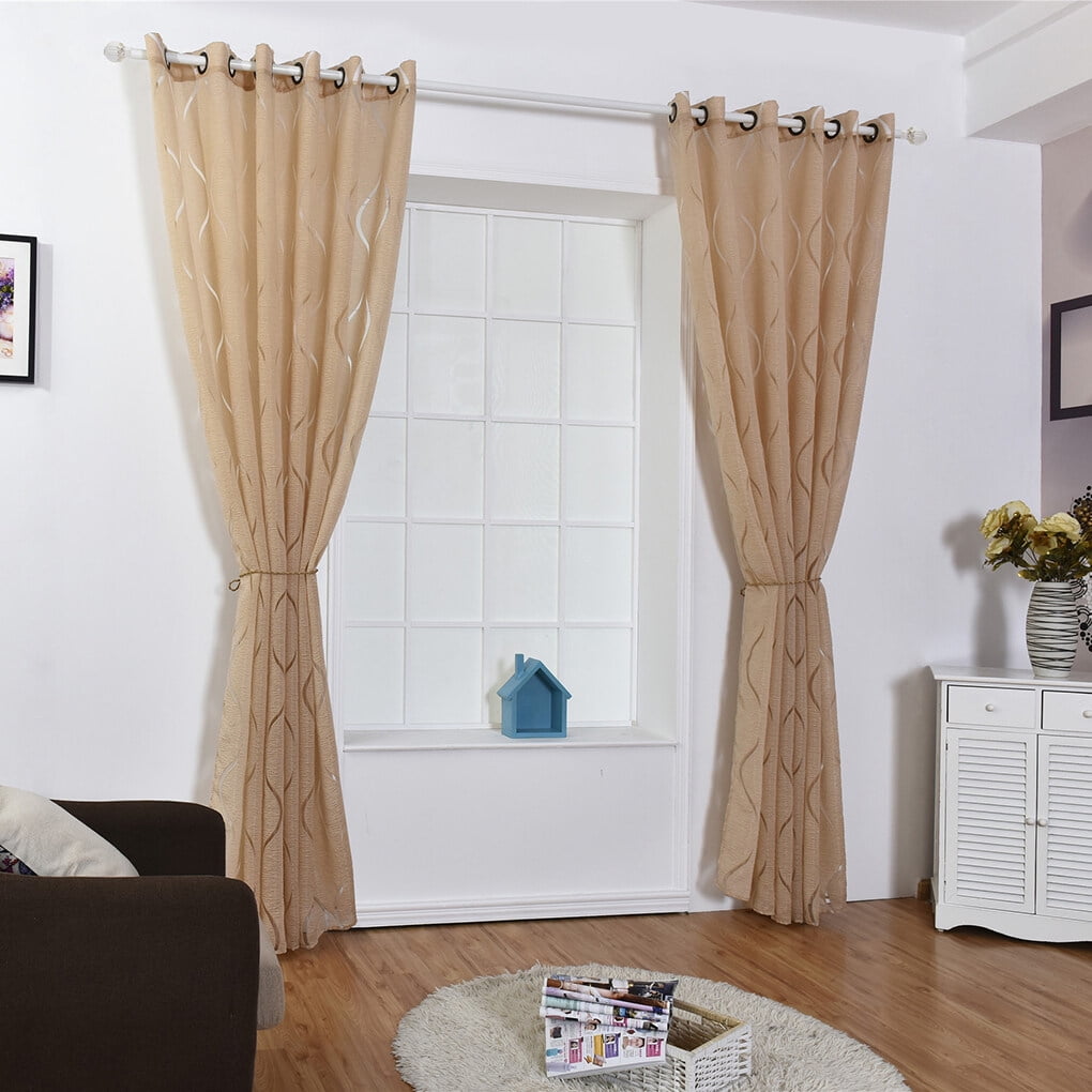 Waves Window Curtain Sheer Divider Panel Semi-blackout Curtain Wave ...