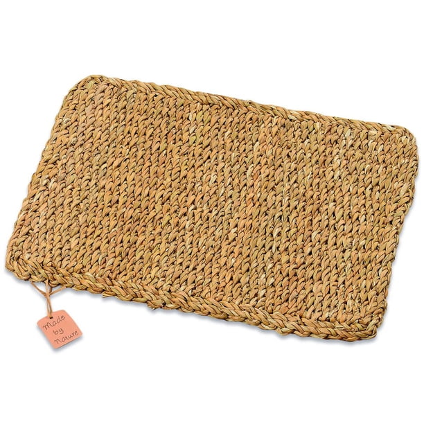 Made By Nature Rectangular Woven Seagrass Placemats, Set of 4, Chunky ...