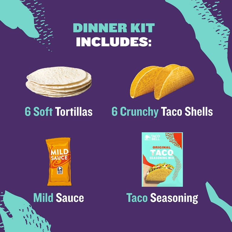 Taco Bell Cheesy Double Decker Taco Dinner Kit With Soft, 41% OFF