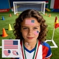 VVQ Country Flag Face Tattoos Stickers, Waterproof Long Lasting ...