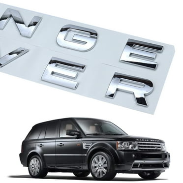 2 New Set 3D Silver Matte Range Rover Letters ABS Front Hood Emblem ...