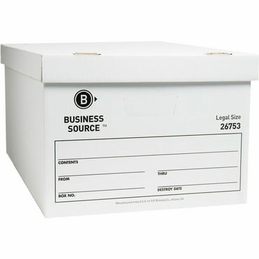 Business Source, BSN26756, Heavy Duty Letter Size Storage Box, 12 ...
