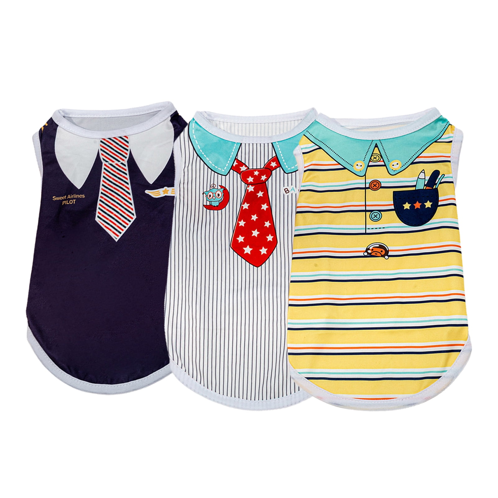 Shenmeida Small Dog Shirts Soft Breathable Cotton Puppy T Shirt for ...