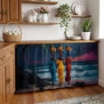 African American Woman Cabinet Curtains 28" W x 51" L Coastal Ocean ...