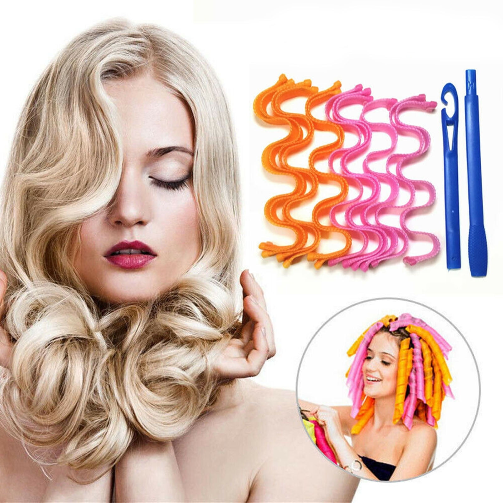 Luckymimi 12Pcs/24Pcs Hair Roller Soft Good Ductility Lightweight Magic ...