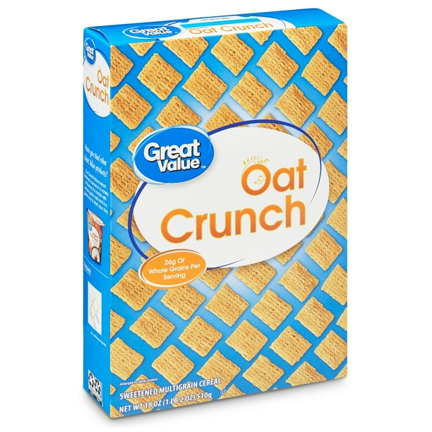 Great Value Crunchy Oat Squares Cereal, 18 oz - Walmart.com - Walmart.com