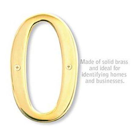 Salsbury 1230B-0 Solid Brass Number - 0, Brass Finish - 6 in. | Walmart ...