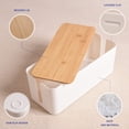 Medium Cable Management Box Wooden Style Cord Organizer for Home Office ...